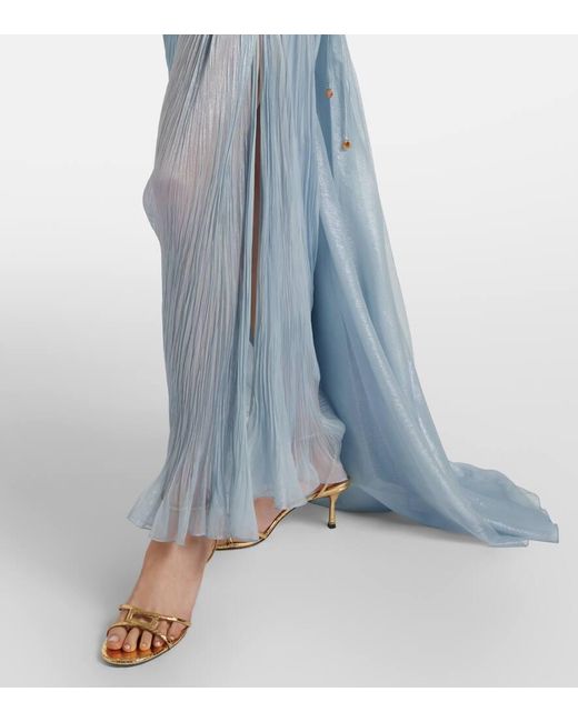 Maria Lucia Hohan Florencia One-Shoulder Silk Gown in Blue | Lyst UK