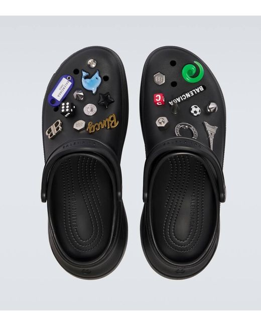 Balenciaga X Crocs Jibbitz Clogs in Black for Men | Lyst