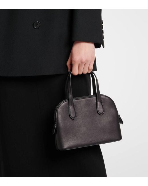 The Row Ingrid Leather Tote Bag in Black | Lyst