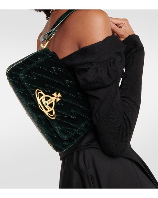 Vivienne Westwood Hazel Medium Quilted Shoulder Bag in Black | Lyst