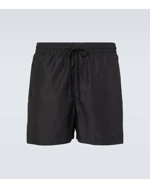 Gucci Logo Poplin Swim Trunks in Black for Men | Lyst