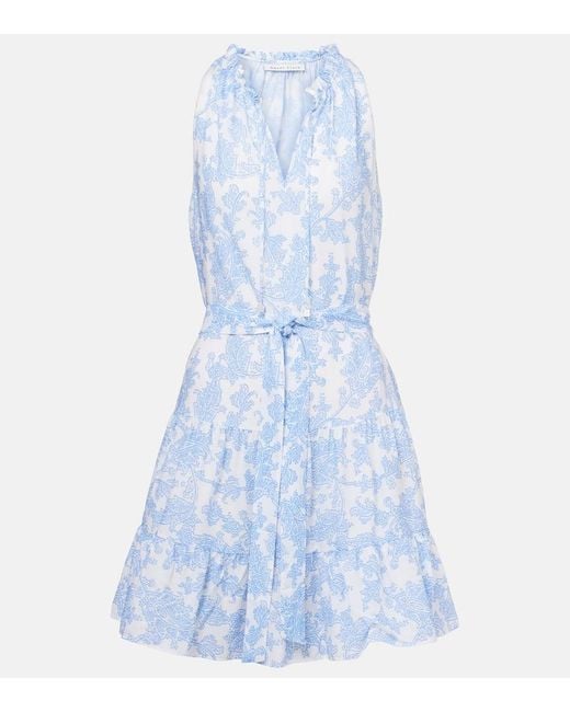 Heidi Klein Paisley Tiered Minidress in Blue | Lyst