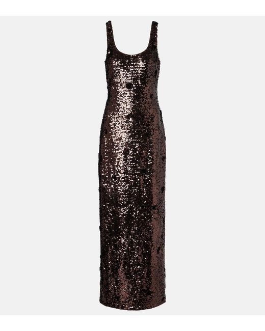 Jonathan Simkhai Bex Embellished Gown in Brown | Lyst UK