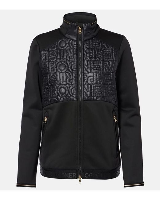 Bogner Piara Quilted Ski Jacket in Black | Lyst