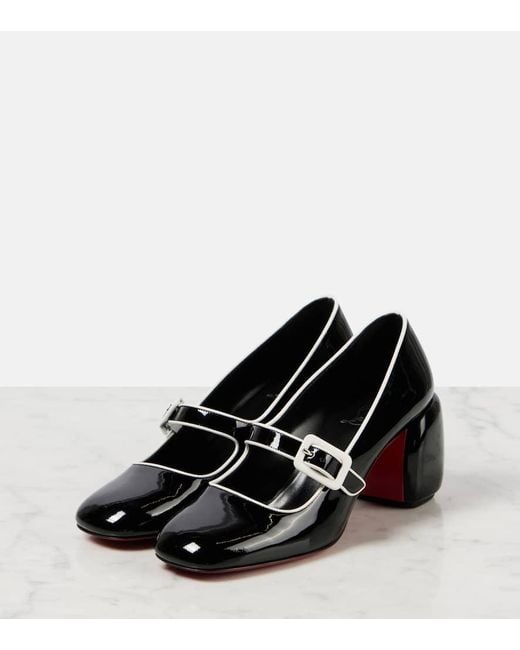 Christian Louboutin Minny Babe 70 Patent Leather Mary Jane Pumps in ...