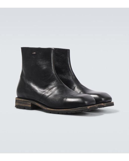Our Legacy Engine Leather Ankle Boots in Black for Men | Lyst