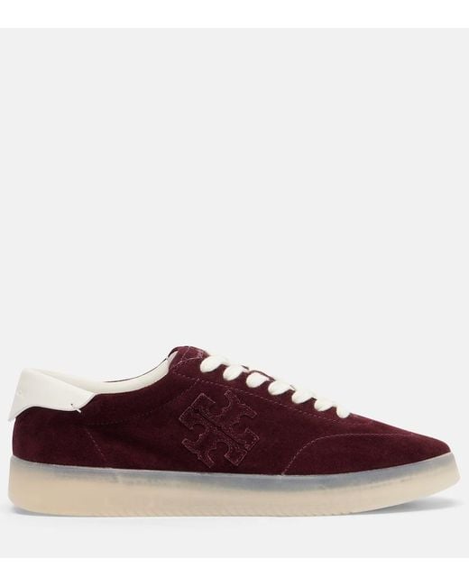 Tory Burch Phoenix Suede Sneakers in Red | Lyst UK