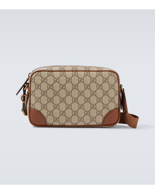 Gucci Gg Emblem Super Mini Crossbody Bag in Natural for Men | Lyst