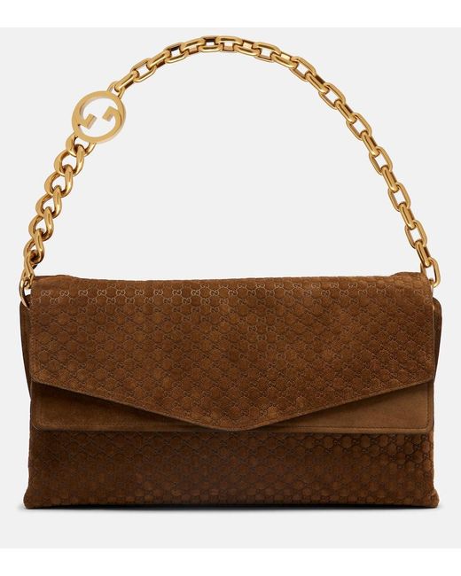 Gucci Interlocking G Large Shoulder Bag in Brown | Lyst UK