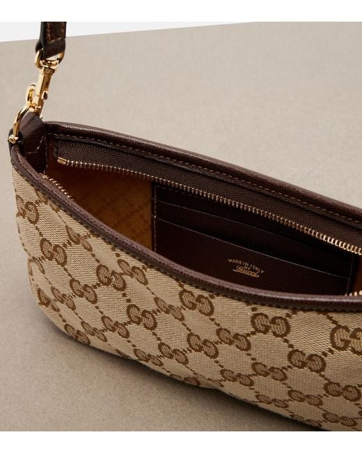 Gucci Gossip Gg Canvas Small Shoulder Bag in Metallic | Lyst