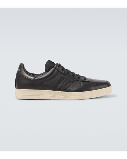 Tom Ford Radcliffe Leather Sneakers in Black for Men | Lyst