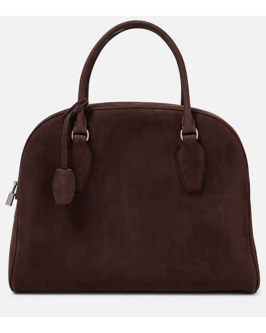The Row India 12.00 Suede Tote Bag in Brown | Lyst
