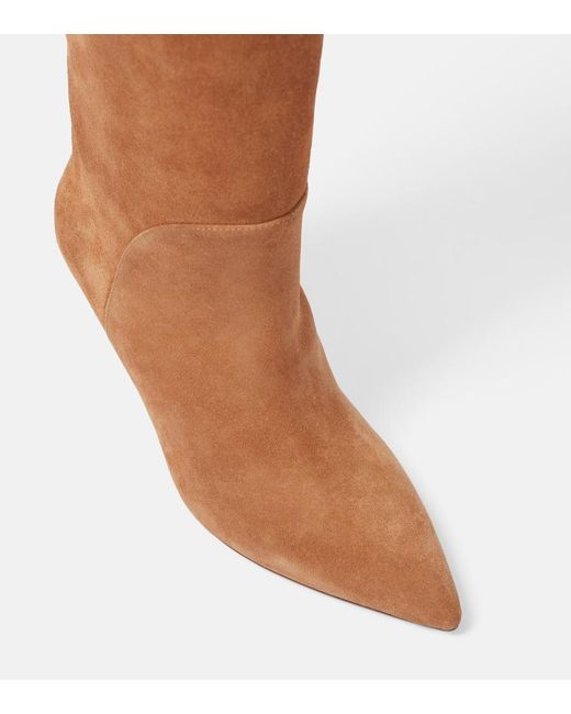 Paris Texas Gaia 60 Suede Boots in Brown | Lyst