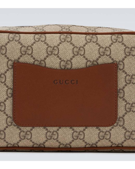 Gucci Gg Emblem Super Mini Crossbody Bag in Natural for Men | Lyst