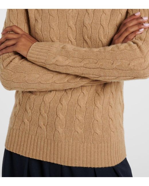 Polo Ralph Lauren Kimberly Wool And Cashmere Sweater in Natural | Lyst