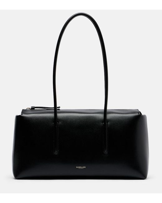 DeMellier Stockholm Medium Leather Shoulder Bag in Black | Lyst UK