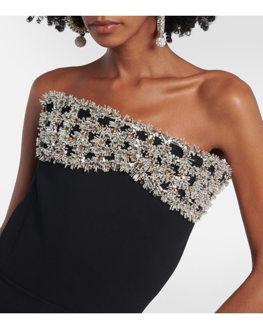 Maticevski Justice Beaded Strapless Gown in Black | Lyst