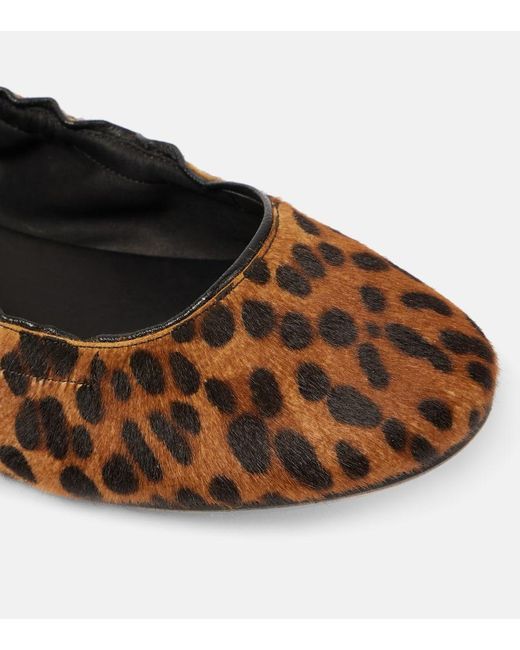 Isabel Marant Belna Calf Hair Ballet Flats in Brown | Lyst