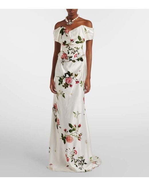 Vivienne Westwood Bridal Nova Cocotte Floral Corset Gown in White | Lyst UK