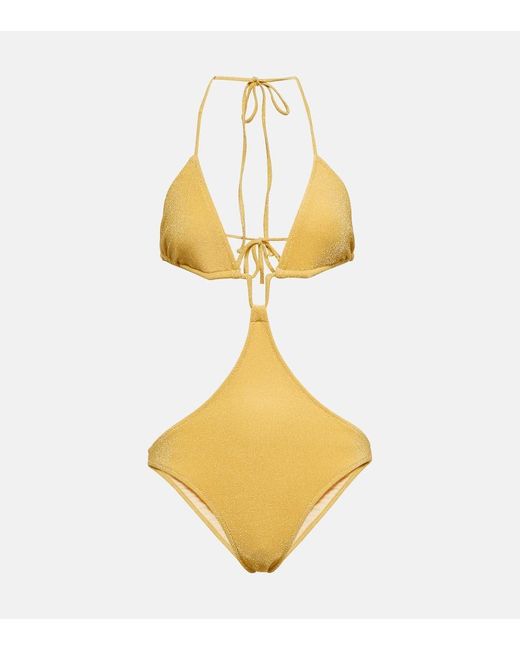 Bananhot Mellany Cutout Swimsuit in Metallic | Lyst