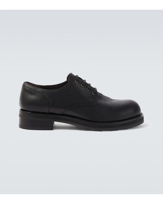 The Row Leather Derby Shoes in Black for Men | Lyst UK