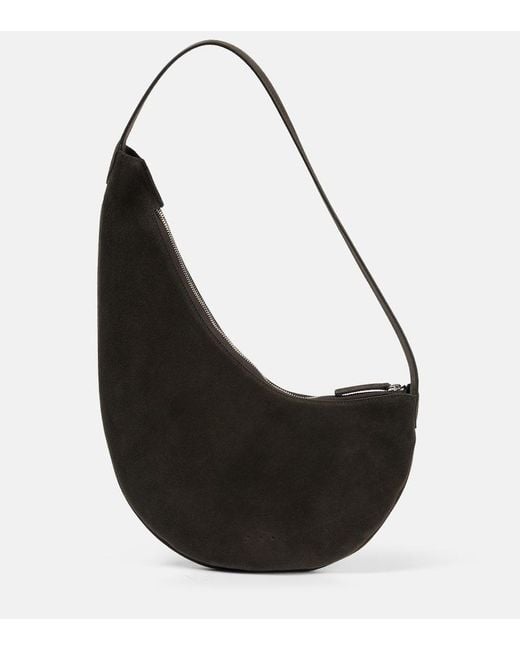 Aesther Ekme Lune Mini Suede Shoulder Bag in Black | Lyst