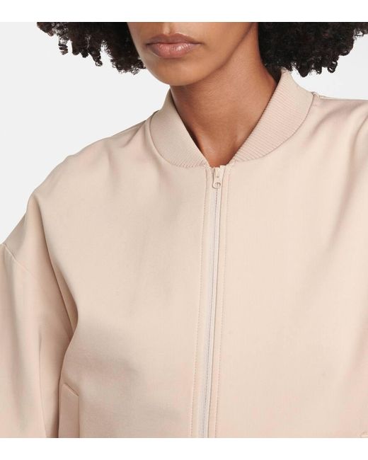 Max Mara Leisure Wainer Bomber Jacket in Natural | Lyst