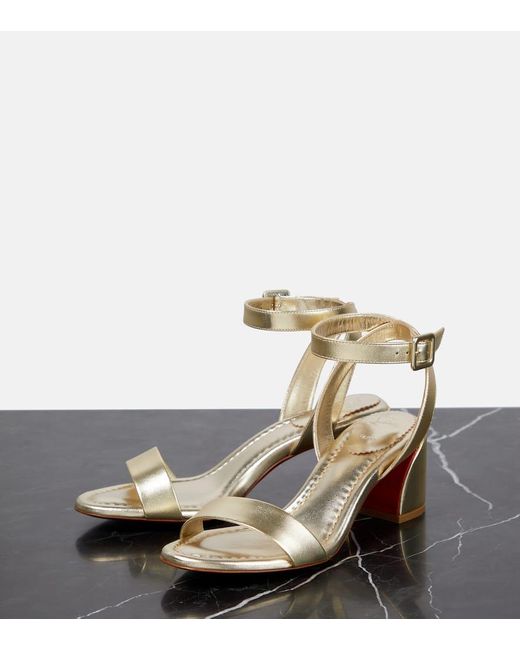 Christian Louboutin Miss Sabina 55 Metallic Sandals | Lyst