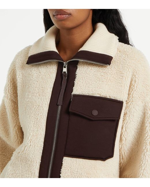 Varley Lowell Teddy Jacket in Natural | Lyst UK