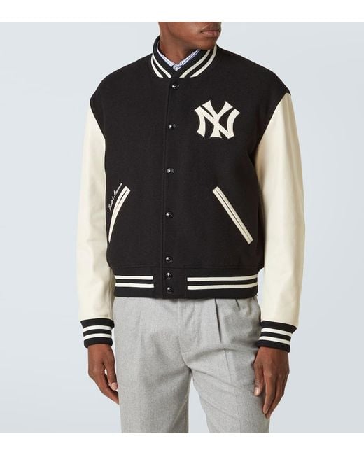 Ralph Lauren X New York Yankees Wool And Cashmere Varsity Jacket in ...