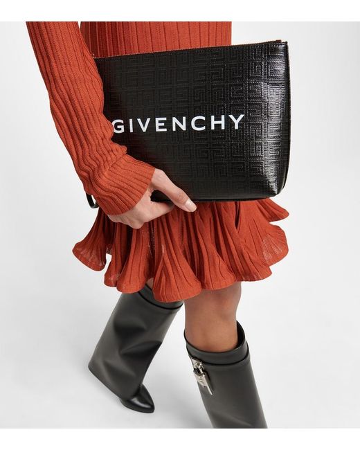 Givenchy 4g Large Coated Canvas Pouch in Black | Lyst
