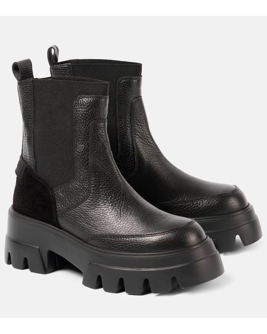 Bogner Leather Ankle Boots in Black | Lyst
