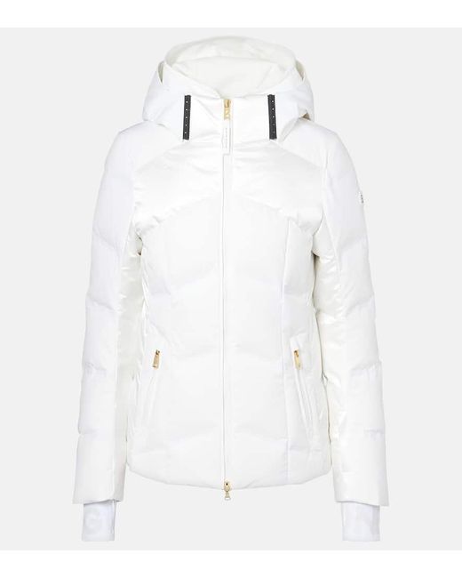 Bogner Delin Hooded Down Ski Jacket in White | Lyst UK
