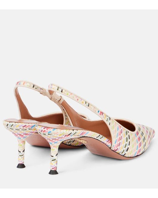 Aquazzura New Purist Sling 50 Slingback Pumps in Pink | Lyst