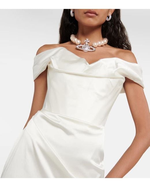 Vivienne Westwood Bridal Nova Cora Satin Gown in White | Lyst