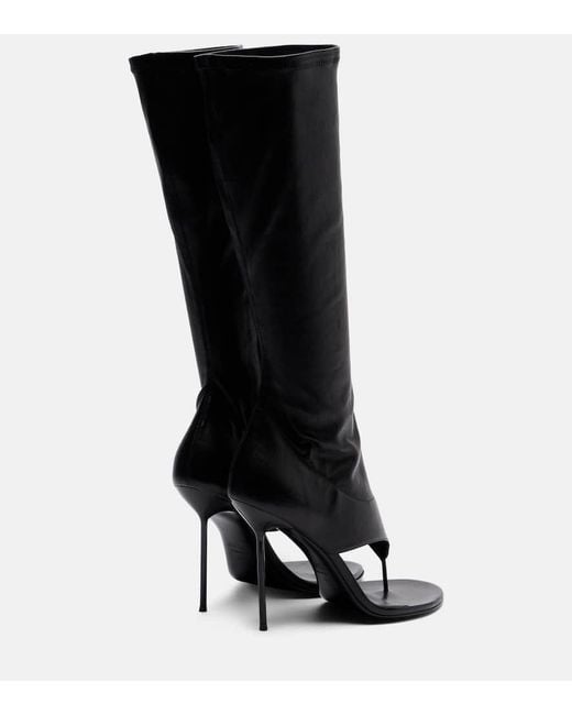 Paris Texas Lidia 105 Leather Knee-High Boots in Black | Lyst UK