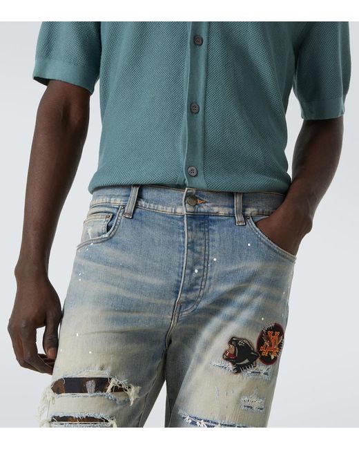 Amiri Vintage Patch Slim Jeans in Blue for Men | Lyst