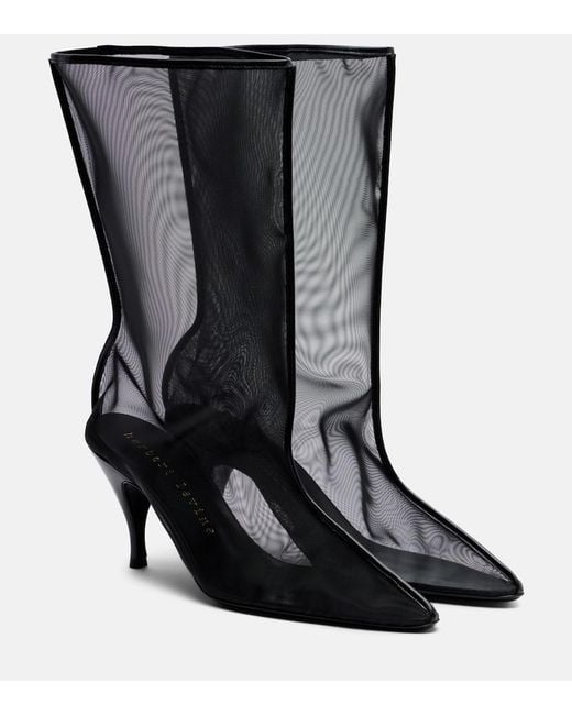 Herbert Levine Drawing A Blank 85 Mesh Ankle Boots in Black | Lyst UK
