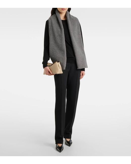 TOTEME T-Lock Leather Clutch in Natural | Lyst