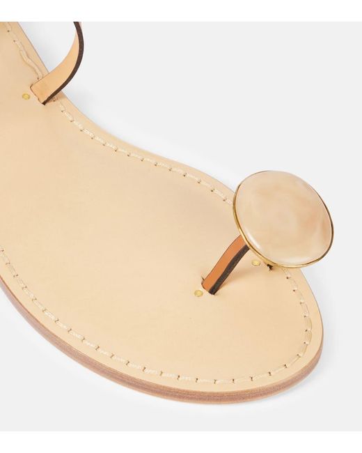 Amanu Kigali Embellished Leather Sandals in Pink | Lyst UK