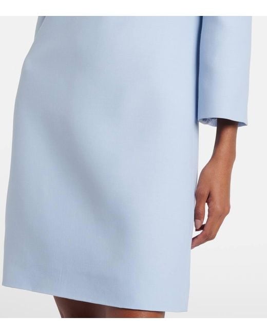 Valentino Crepe Couture Minidress in Blue | Lyst UK