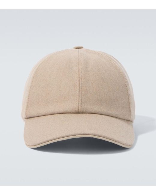 Eleventy Wool, Silk, And Cashmere Baseball Cap in Natural for Men | Lyst UK