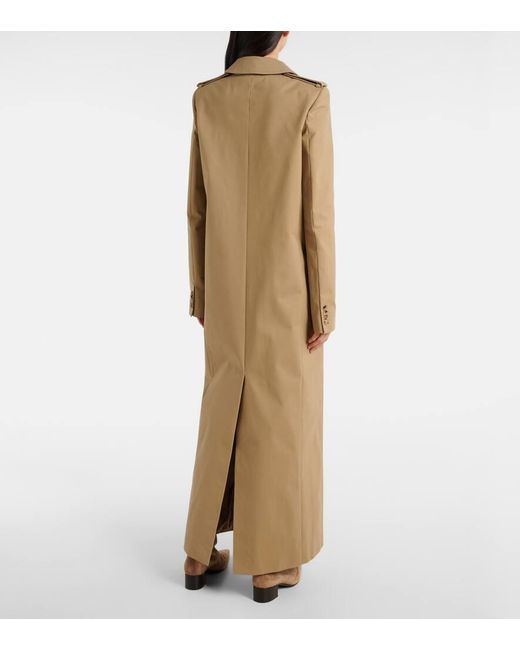 Khaite Mallory Double-Breasted Trench Coat in Natural | Lyst