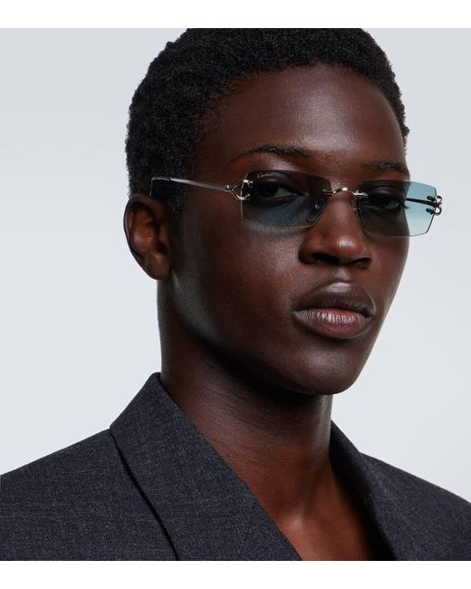 Cartier Signature C De Cartier Rectangular Sunglasses in Blue for Men ...