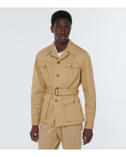 Polo Ralph Lauren Cotton Belted Jacket in Natural for Men | Lyst