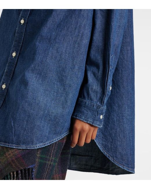 Polo Ralph Lauren Oversized Denim Overshirt in Blue | Lyst