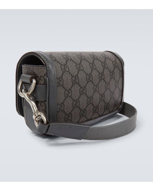 Gucci Ophidia GG Canvas Super Mini Crossbody Bag in Grey for Men | Lyst UK