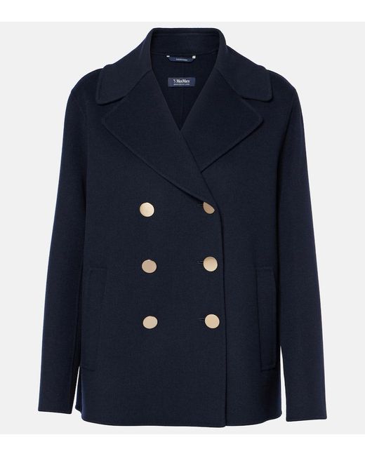 Max Mara Margot Wool Jacket in Blue | Lyst