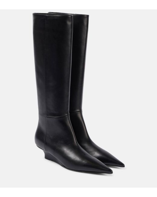 TOTEME Sharp 40 Leather Knee-High Boots in Black | Lyst UK