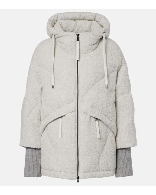 Bogner Sheryl Wool-Blend Down Jacket in Gray | Lyst